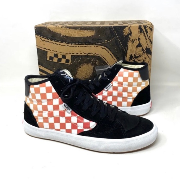 Vans | Shoes | Vans The Lizzie High Top Checkerboard Mens Canvas Suede ...